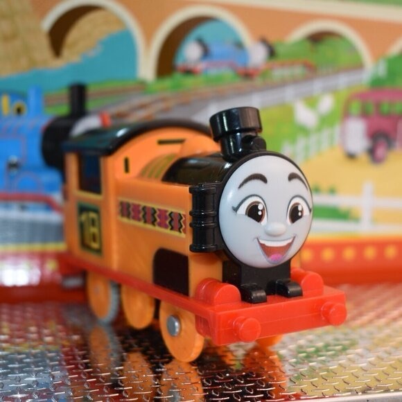 Toys | Nia 18 Trackmaster Orange Motorized Engine Train Friends Working ...